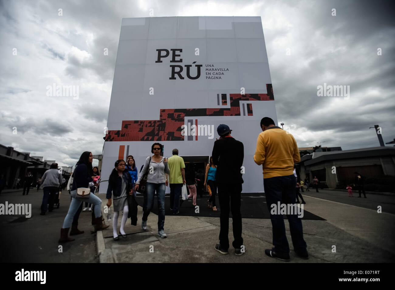 Bogota, Colombia. 4th May, 2014. People visit the Pavilion of Peru ...