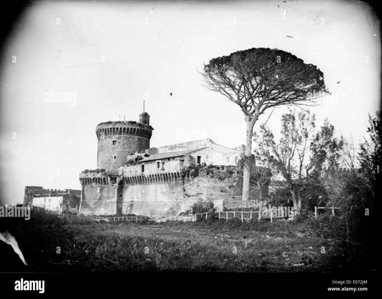 The *Tombeau de Cecilia Metella* (Tomb of Cecilia Metella) located on ...