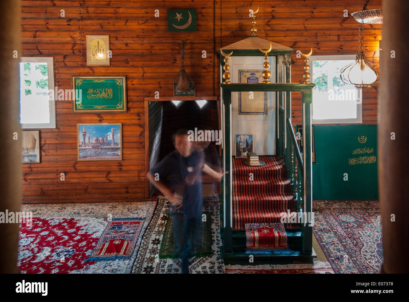 Old Wooden Tatar Mosque, Kruszyniany, Podlasie, eastern Poland Stock ...