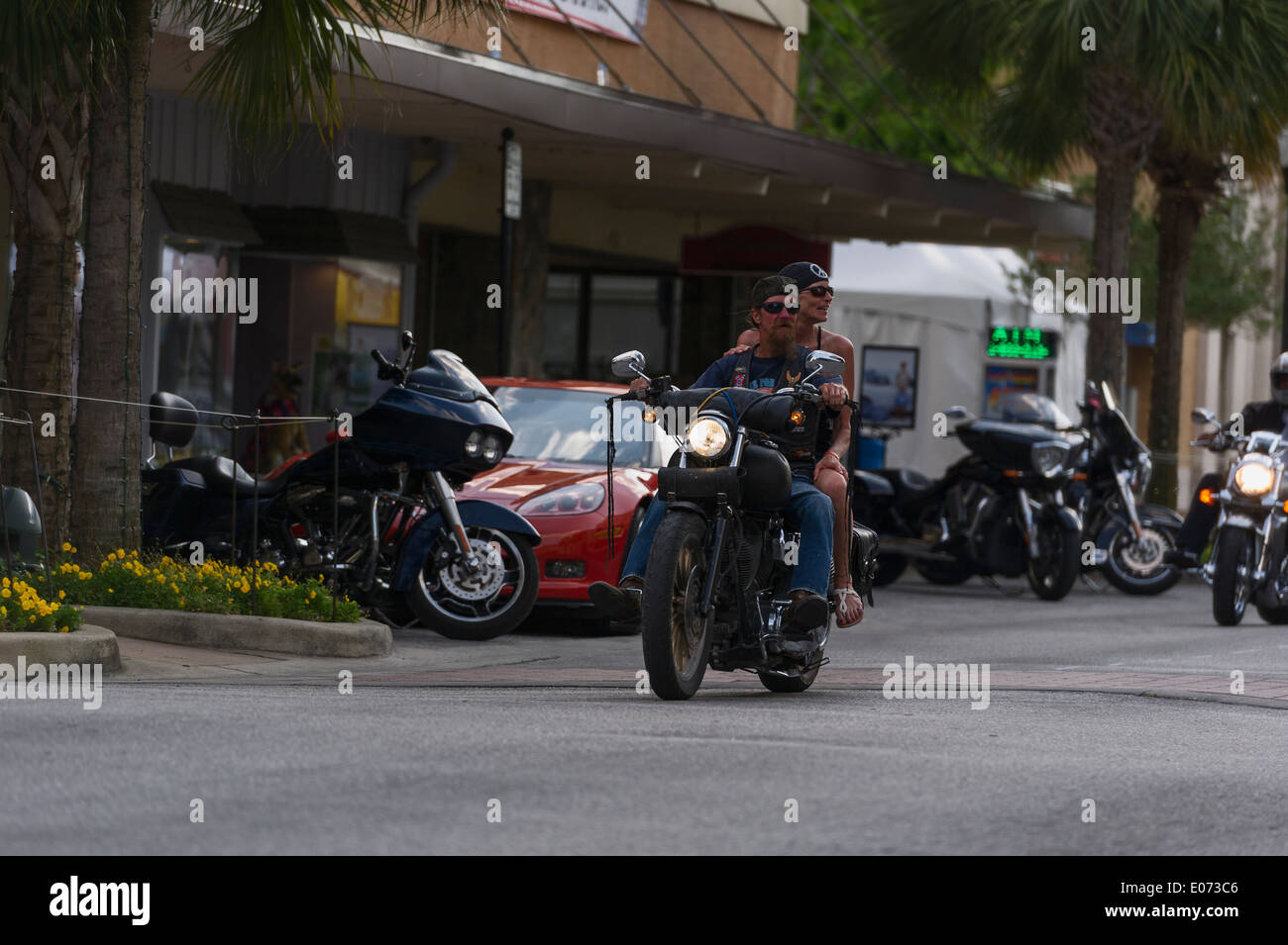 Main Street Leesburg, Florida during the 2014 Leesburg Bikefest annual ...