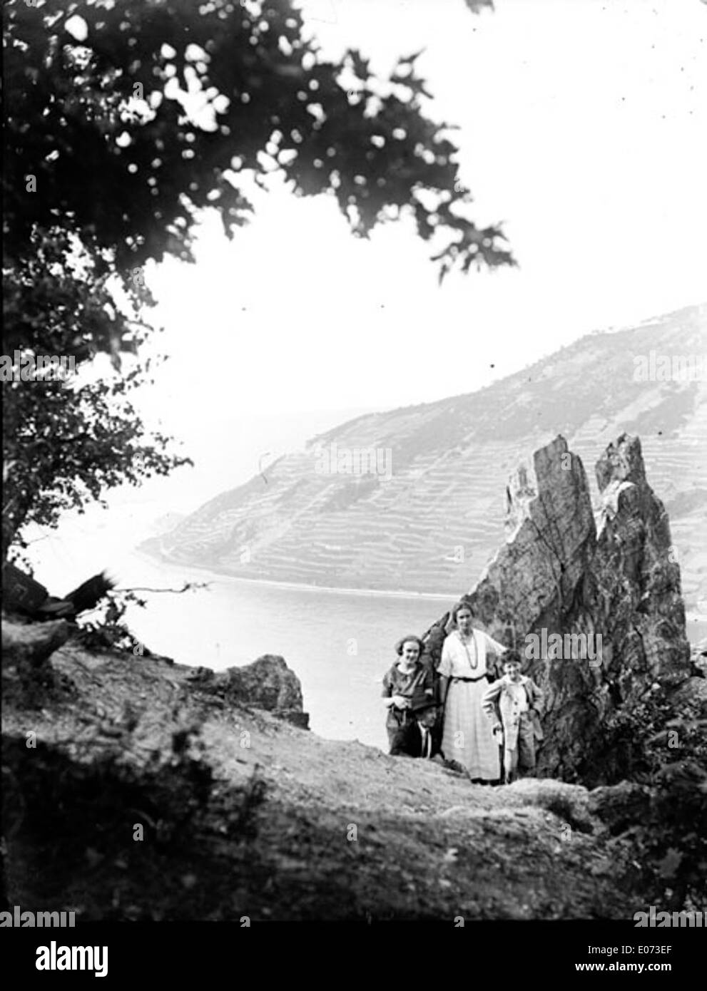 Photo landscape in valley Black and White Stock Photos & Images - Alamy