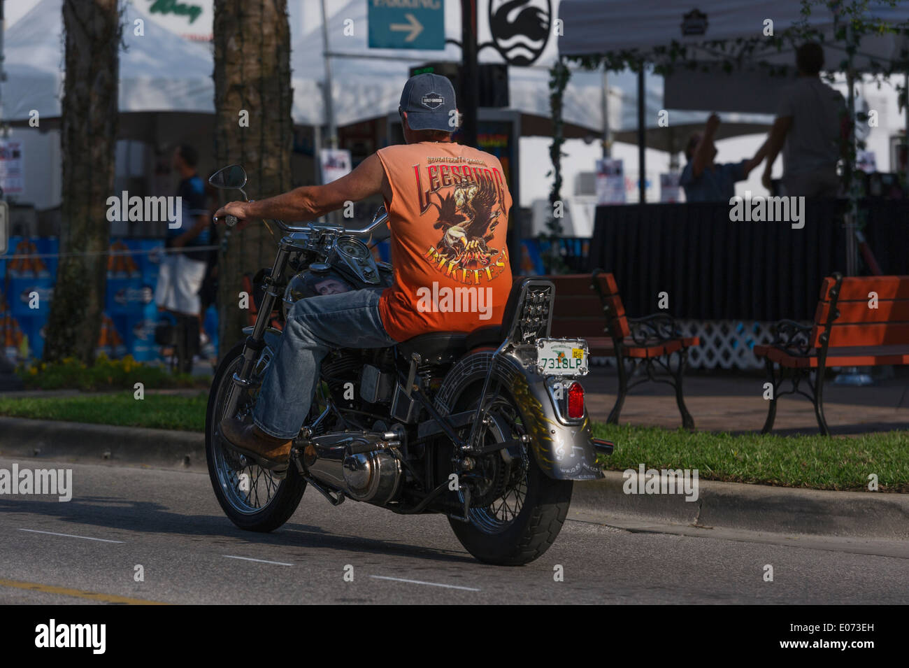 Main Street Leesburg, Florida during the 2014 Leesburg Bikefest annual ...