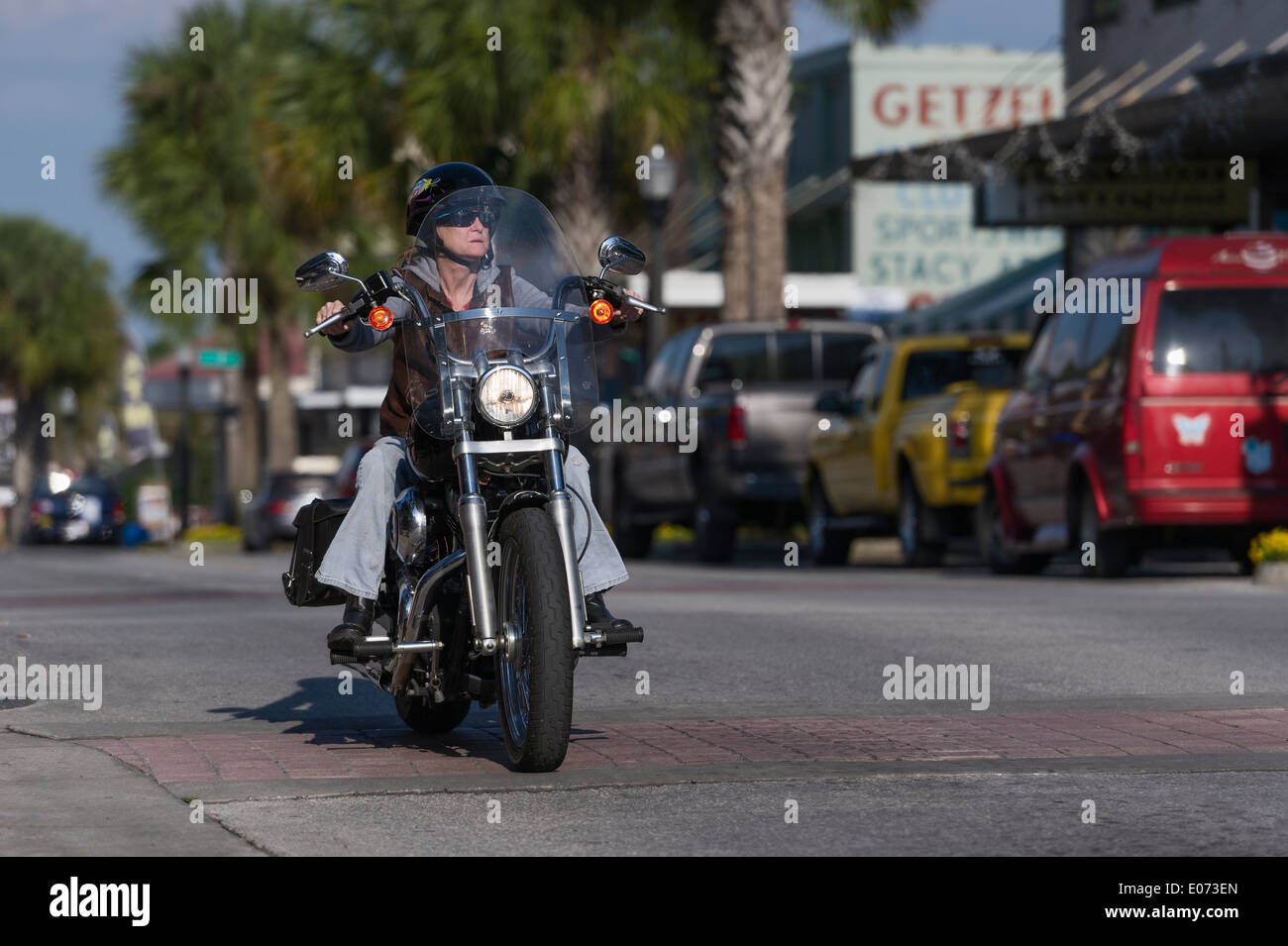 Main Street Leesburg, Florida during the 2014 Leesburg Bikefest annual ...