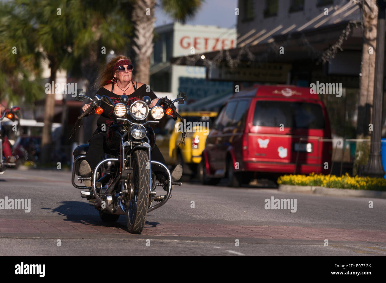Main Street Leesburg, Florida during the 2014 Leesburg Bikefest annual ...