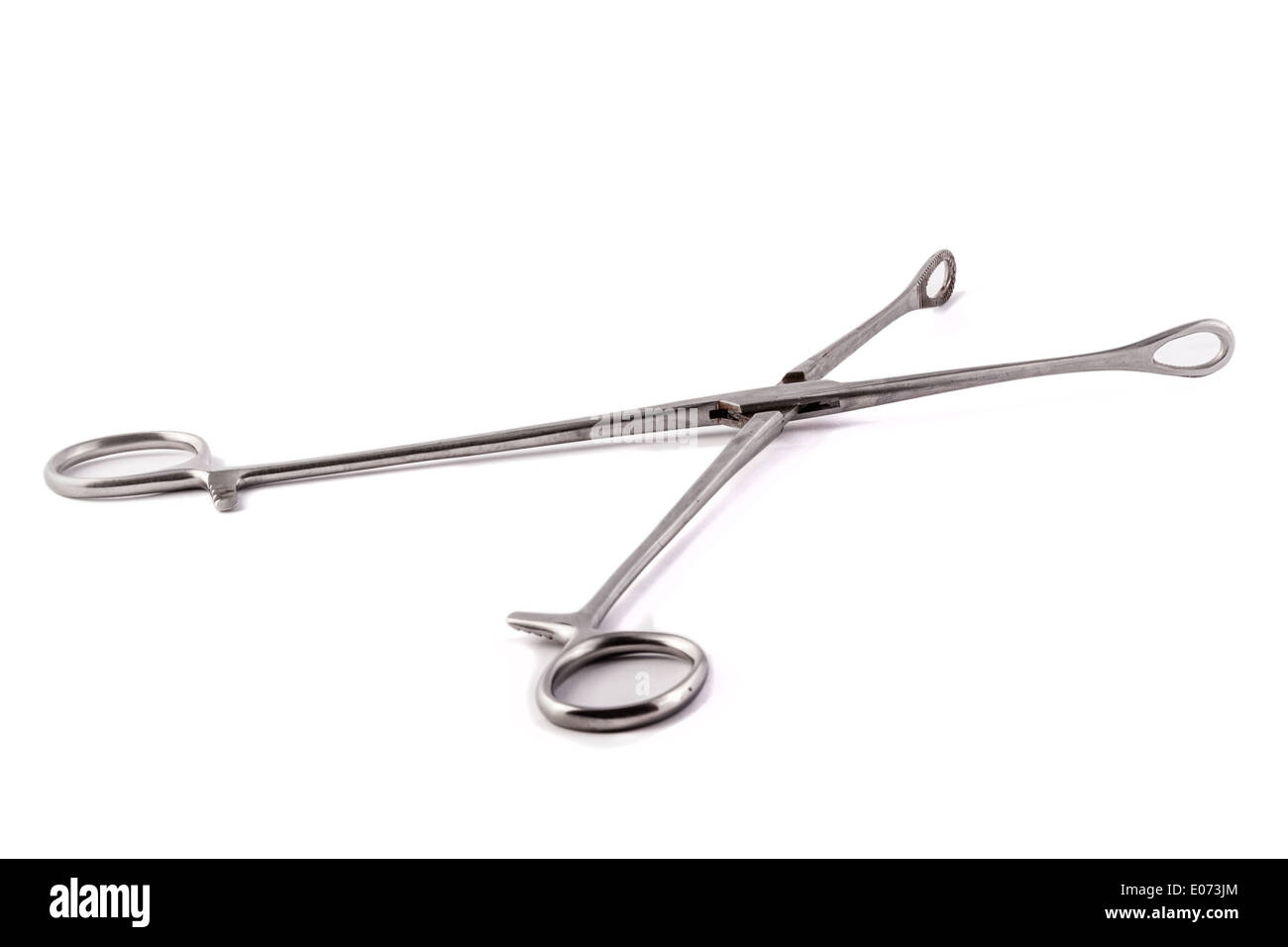 a pair of surgical forceps isolated over a white background Stock Photo ...