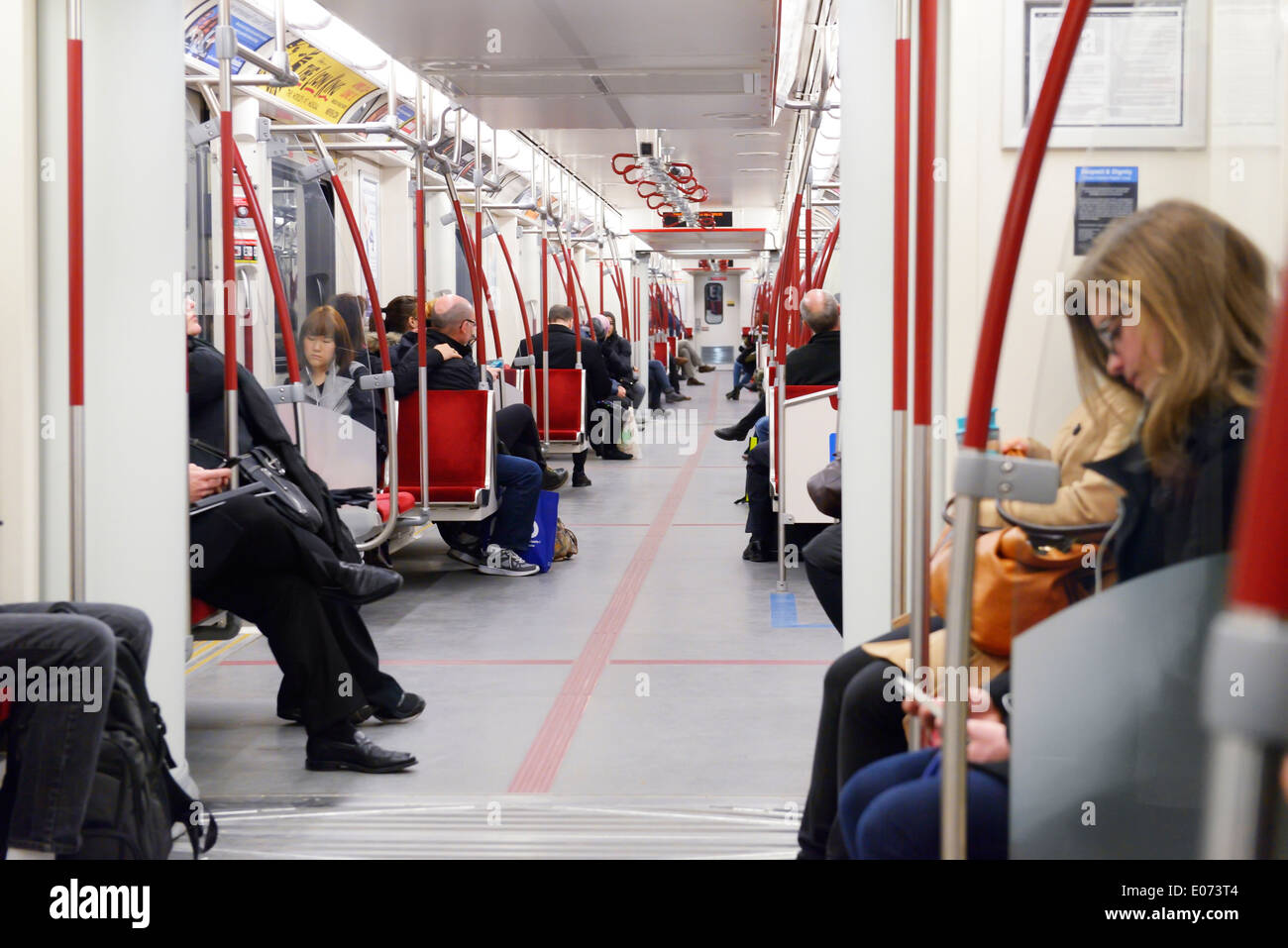 People riding TTC subway train in Toronto, Canada Stock Photo - Alamy