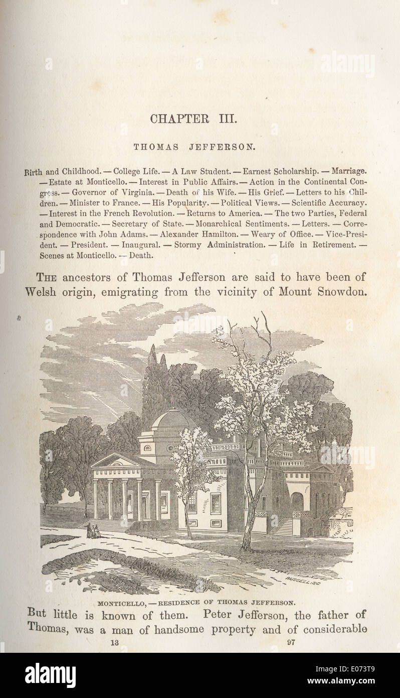 Monticello Home of Thomas Jefferson Presidnet of the United States US ...