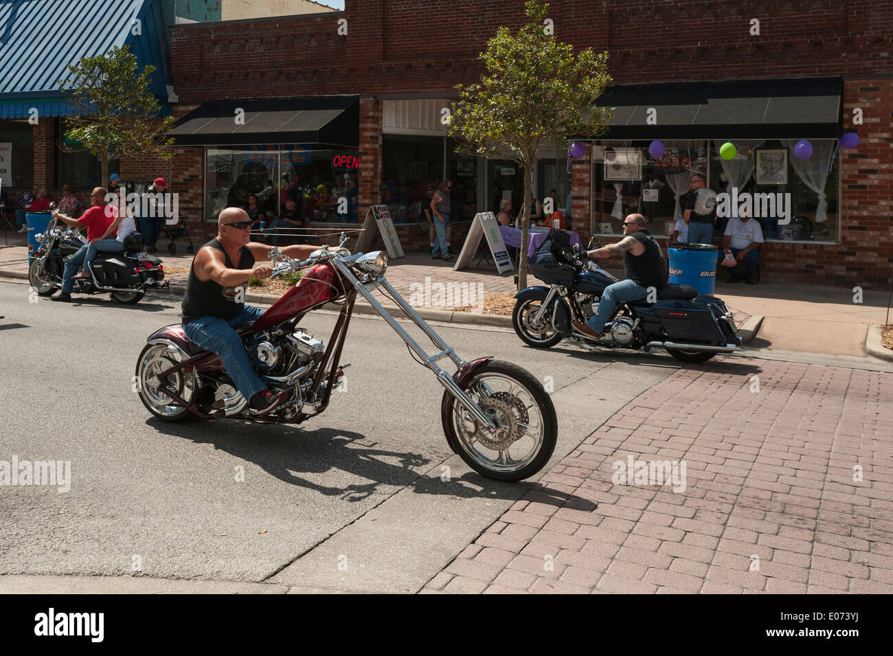 Main Street Leesburg, Florida during the 2014 Leesburg Bikefest annual ...