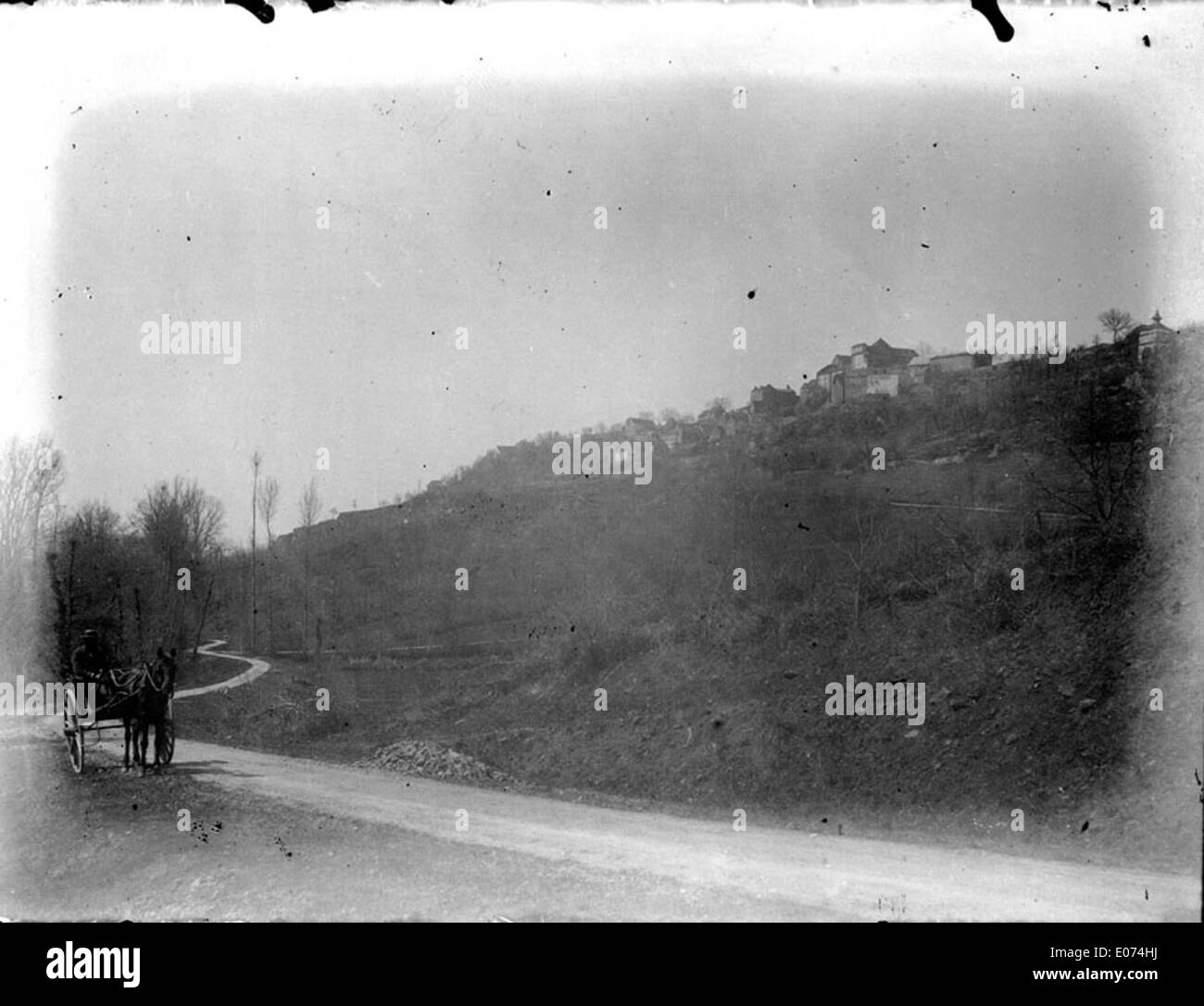 Route on hill in Black and White Stock Photos & Images - Alamy