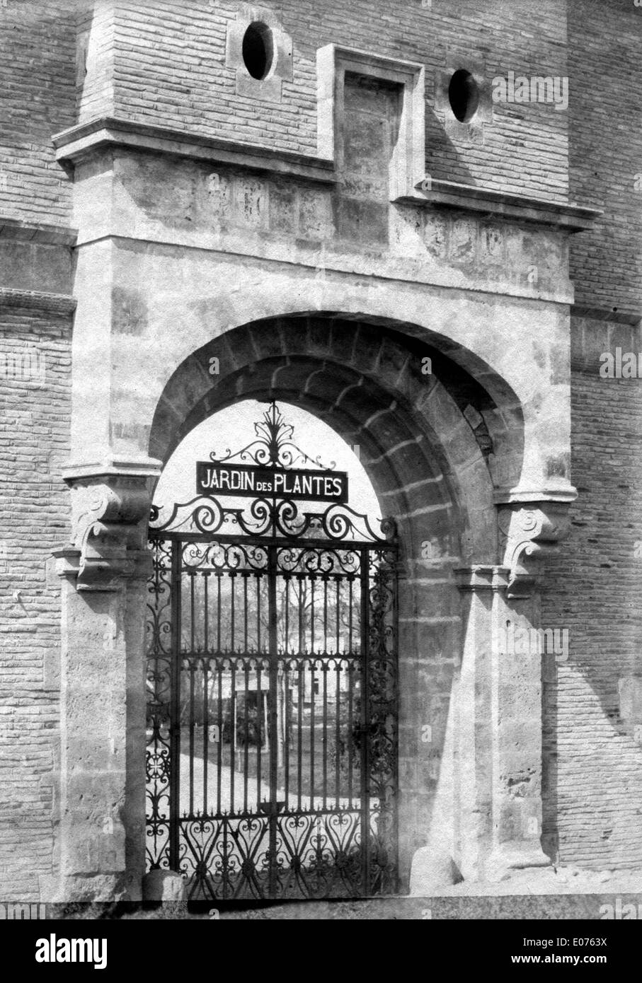 A historical photograph taken in March 1888 of the Porte de l'ancien ...