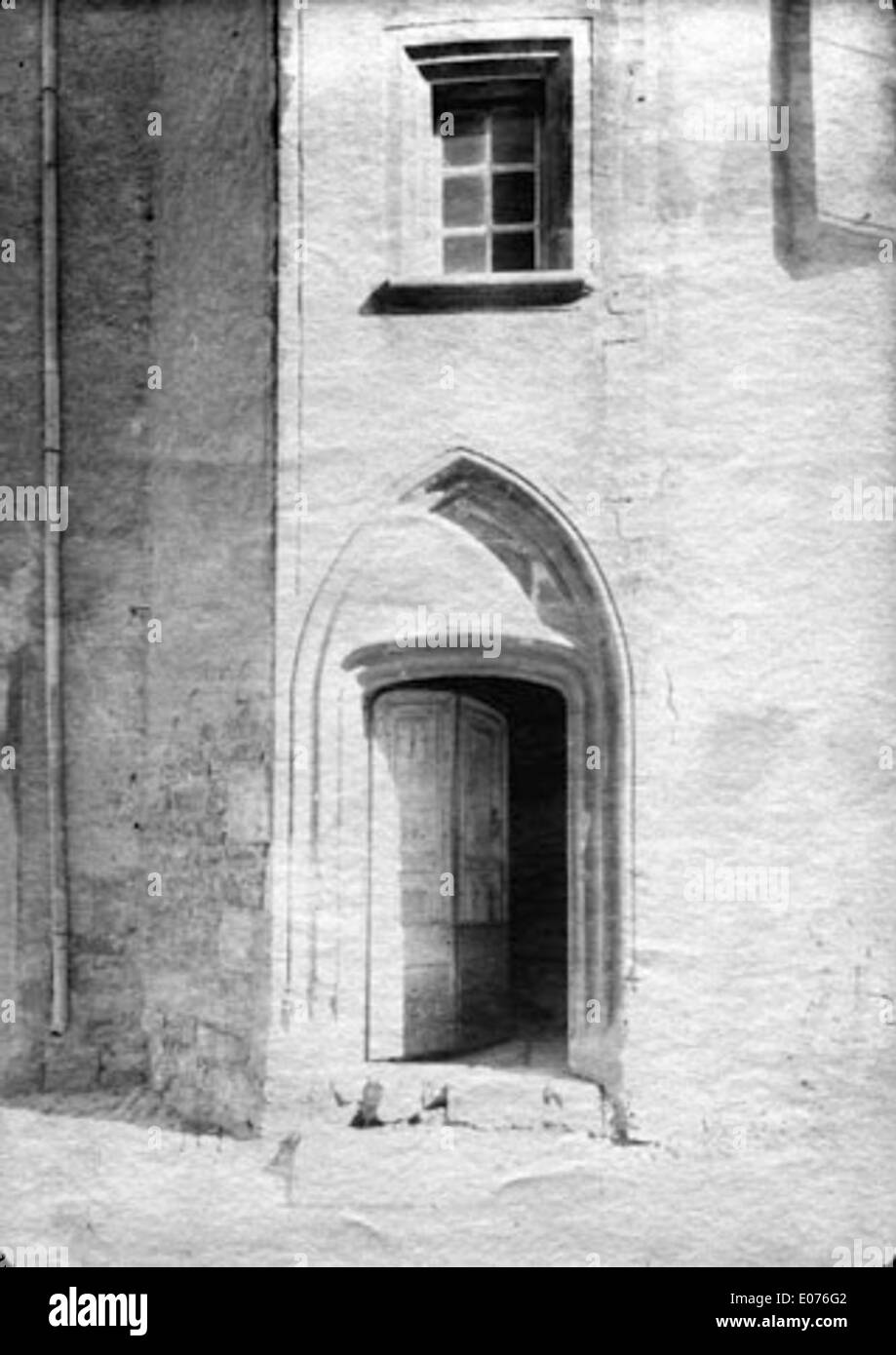 This photograph, taken in October 1895, captures the 'Porte ogivale' in ...