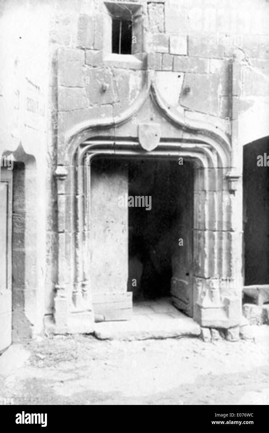 This 1882 photograph captures the pointed arch entrance of the Porte ...