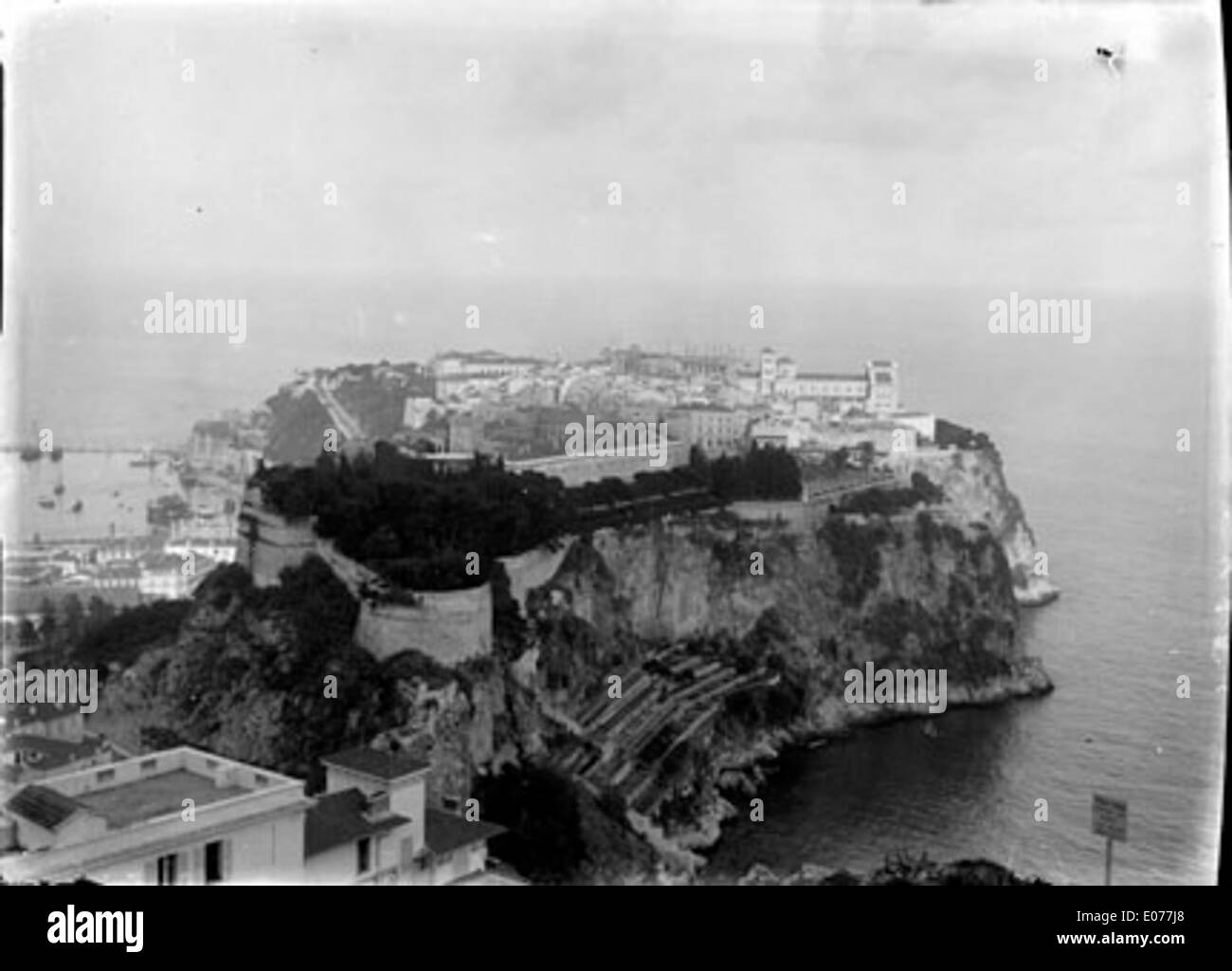 'Le Rocher, Monaco, Avril 1905' is a landscape painting by a French ...