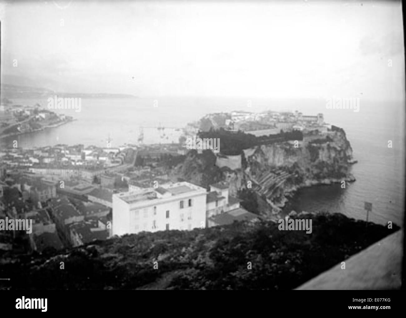This photograph from April 1905 shows 'Le Rocher' (The Rock) in Monaco ...
