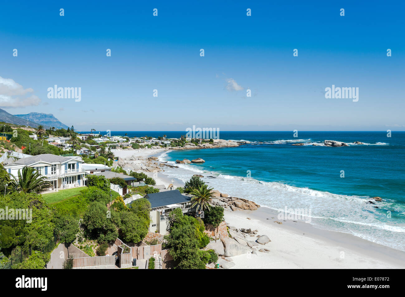 Panoramic view of Clifton beach, Cape Town, South Africa Stock Photo ...