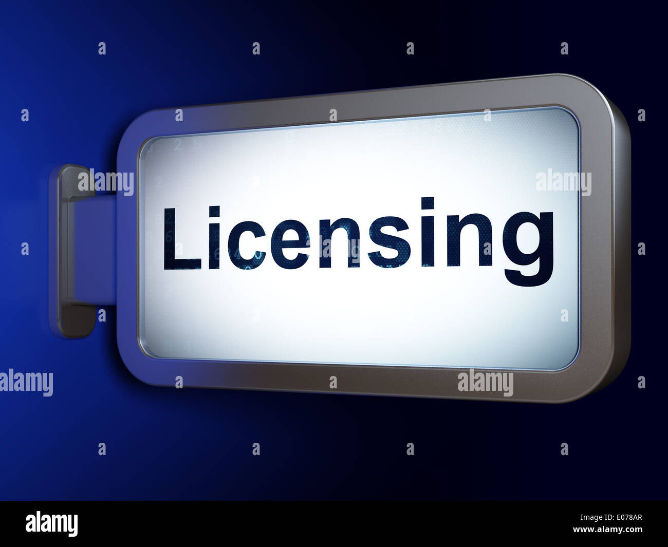 Law concept: Licensing on billboard background Stock Photo - Alamy