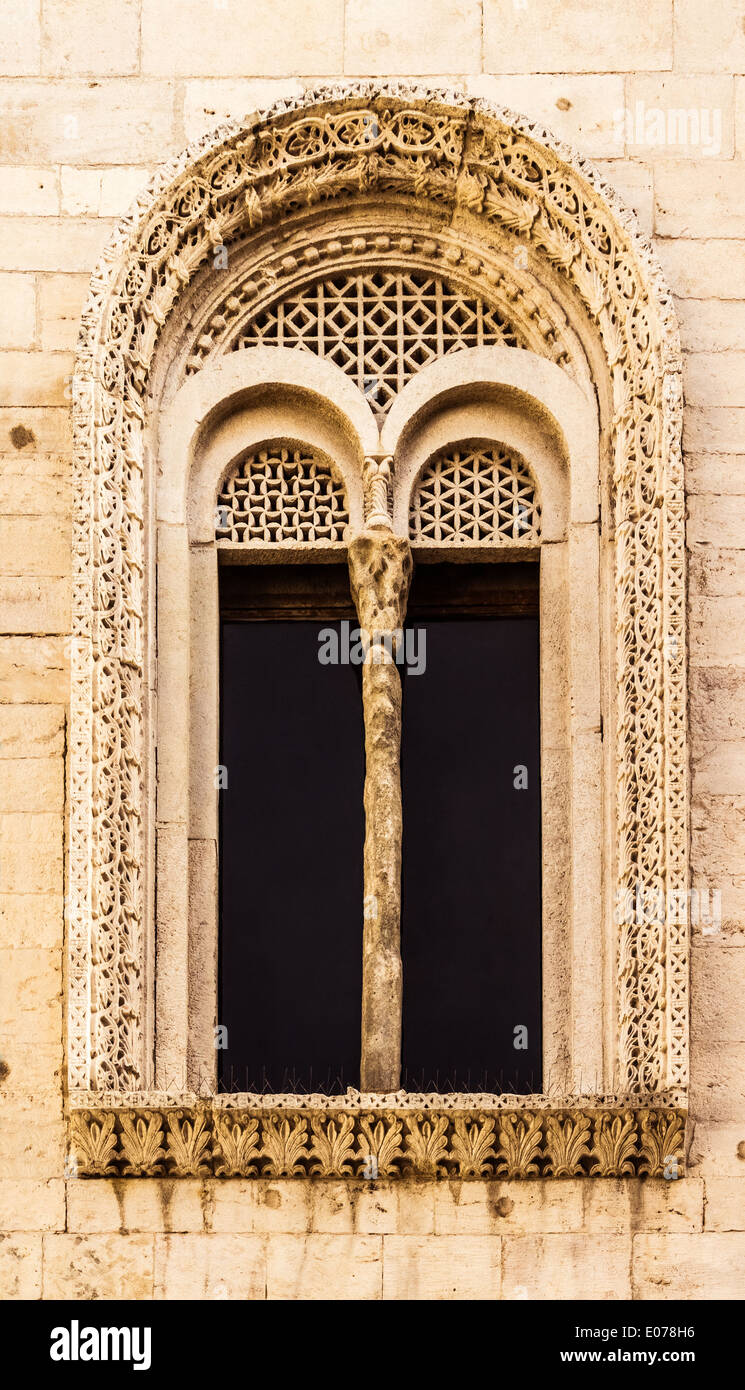 an antique window with a lot of complex carvings and friezes Stock ...