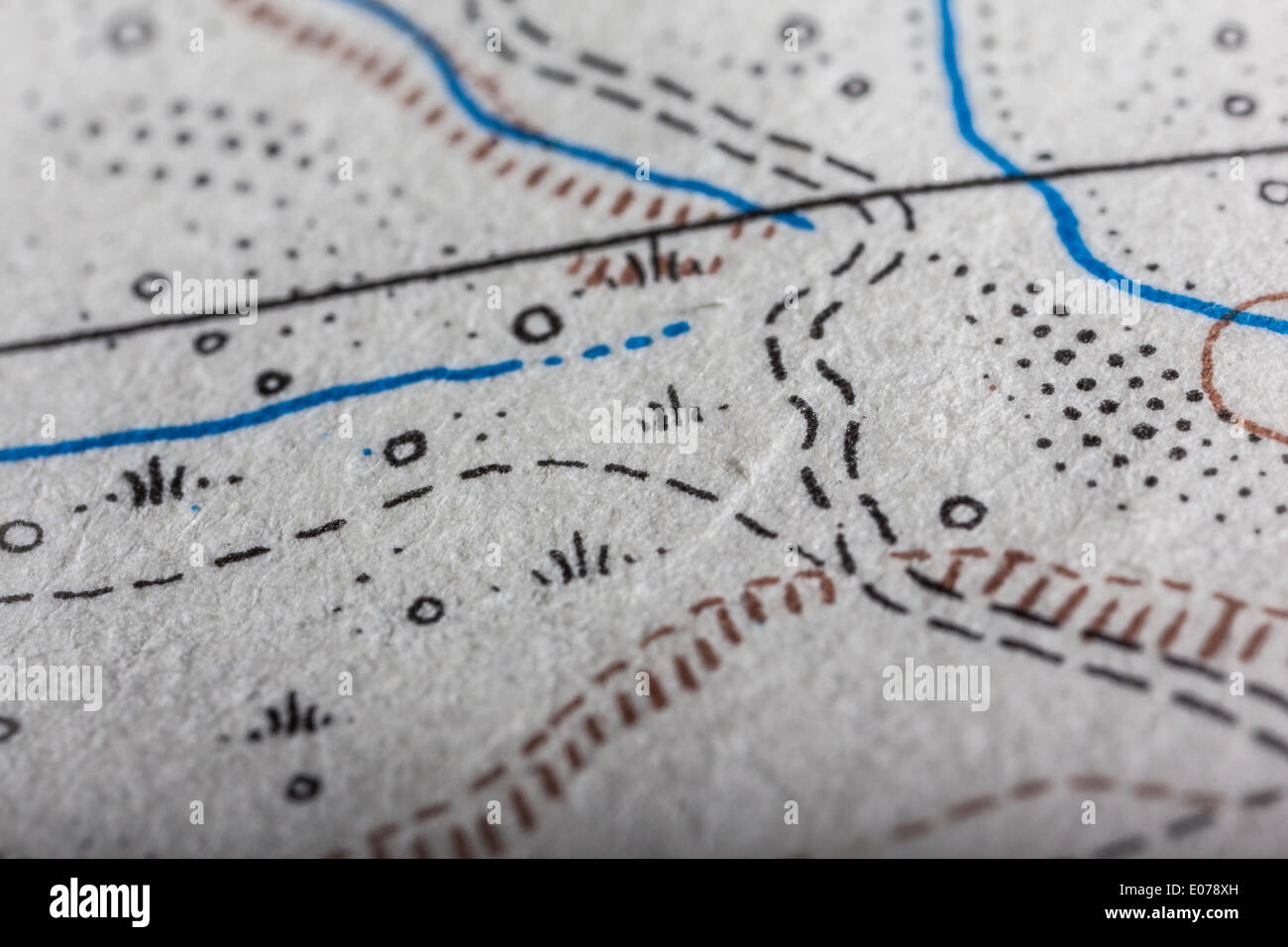 detail of an old and worn military map Stock Photo - Alamy