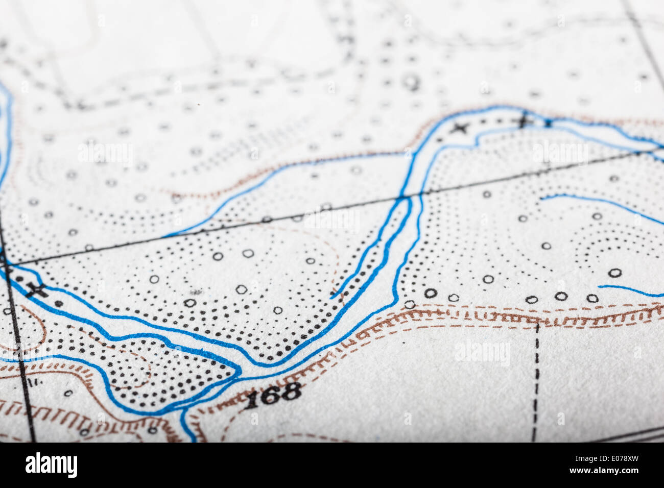 detail of an old and worn military map Stock Photo - Alamy