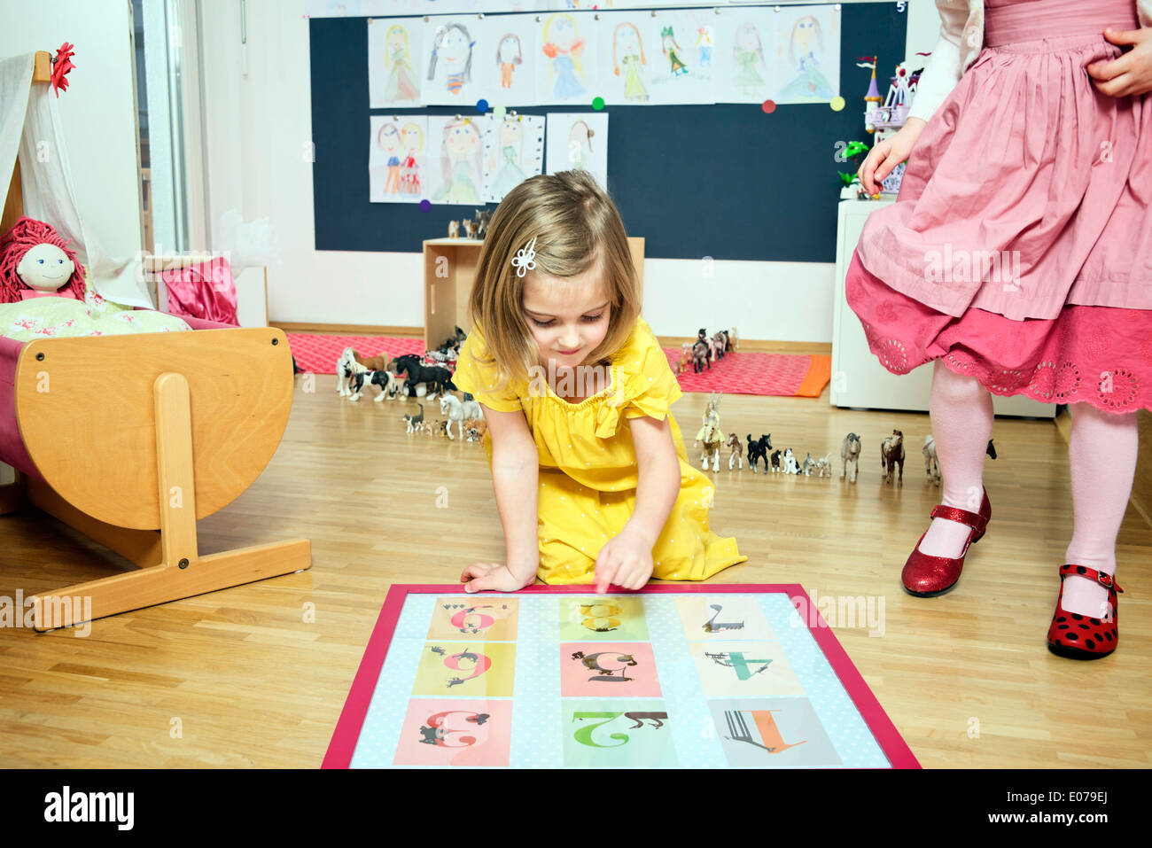 Two children in the nursery hi-res stock photography and images - Alamy