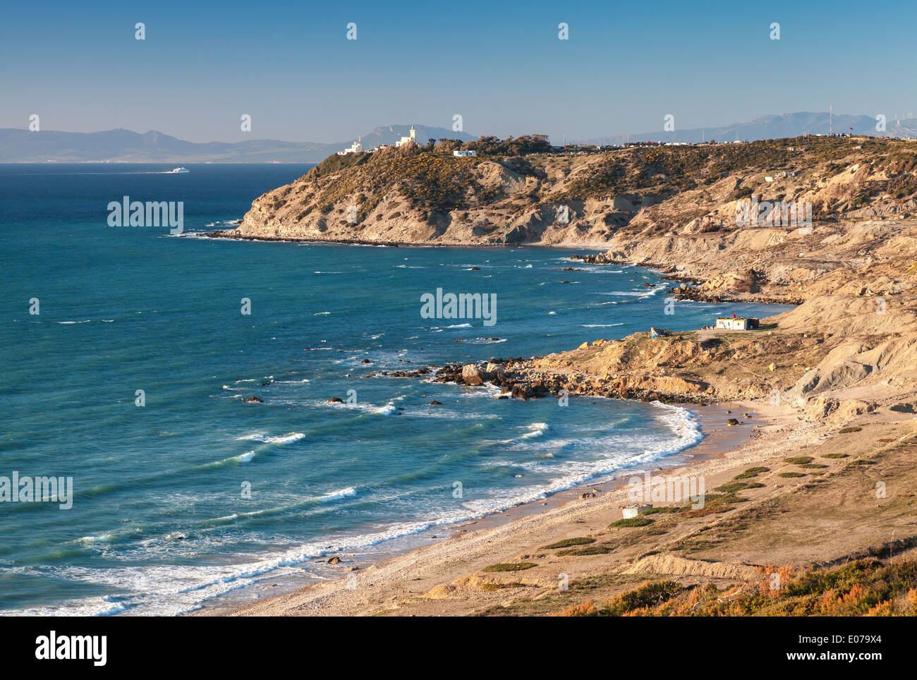 Strait of gibraltar with lighthouse hi-res stock photography and images ...