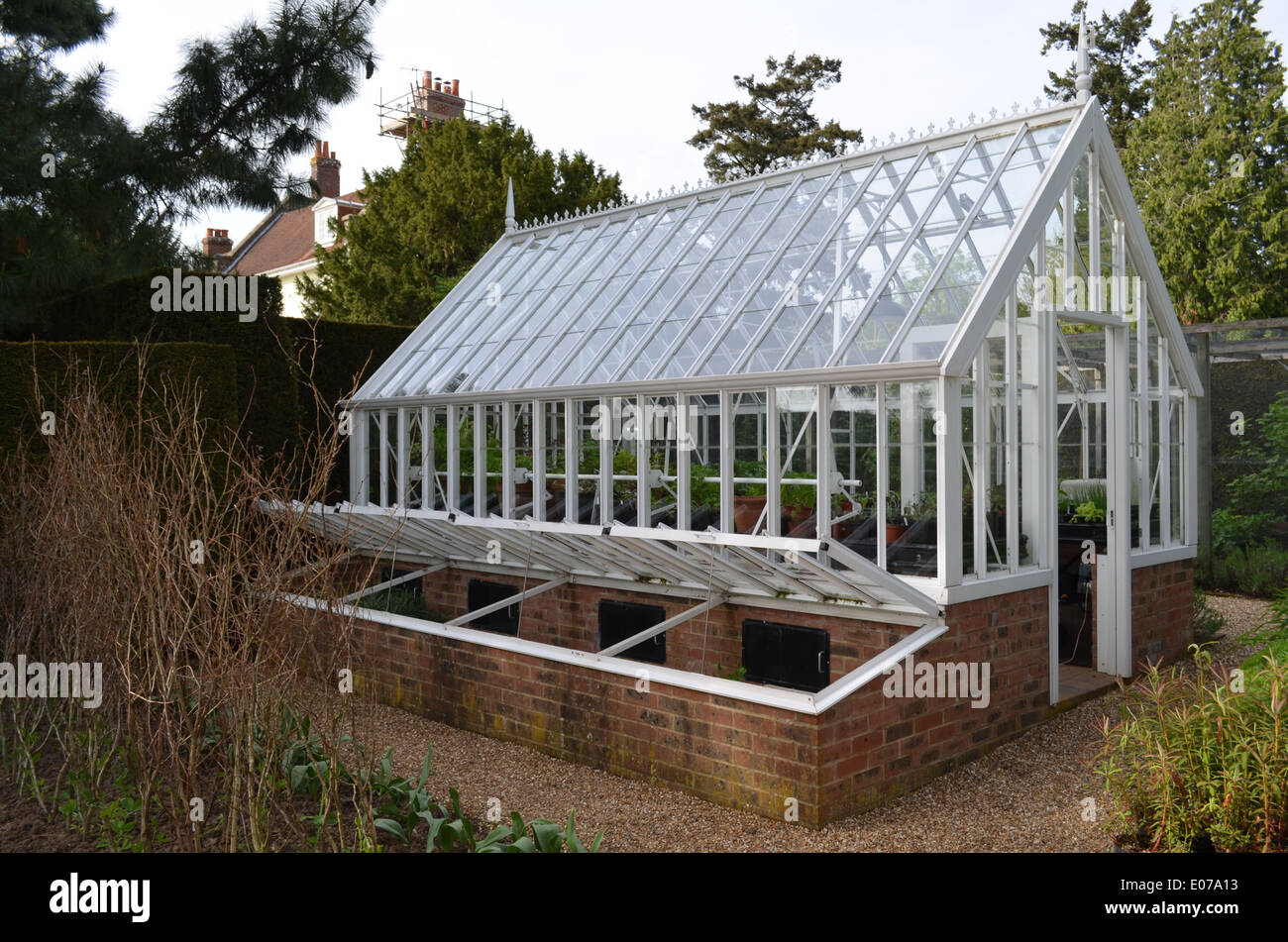Large garden greenhouse Stock Photo - Alamy