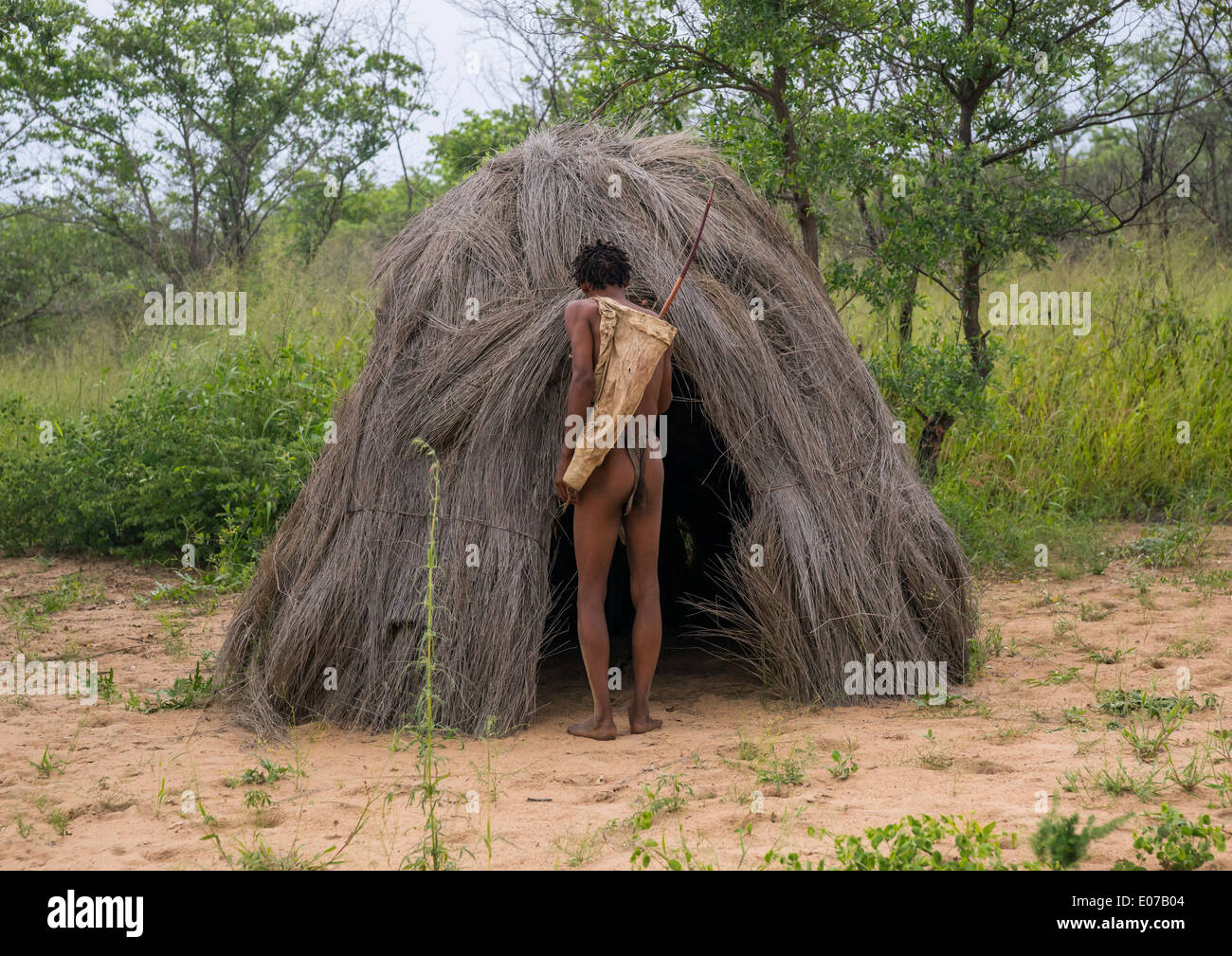 Hut In A Traditional Village, Tsumkwe, Namibia Stock Photo - Alamy