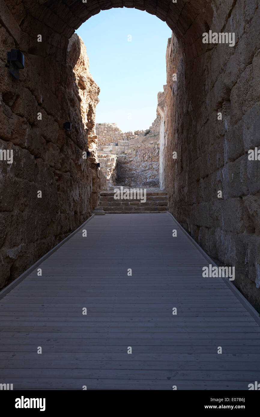 Archway in old Roman town of Caesarea, Israel Stock Photo - Alamy