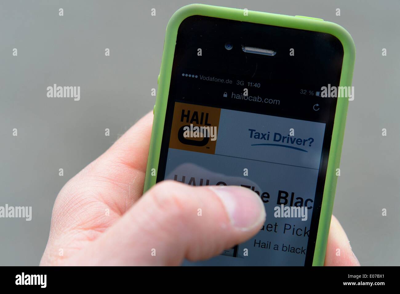 The Taxi App "Hailo" on a smartphone, 30. April 2014. Hailo is the ...