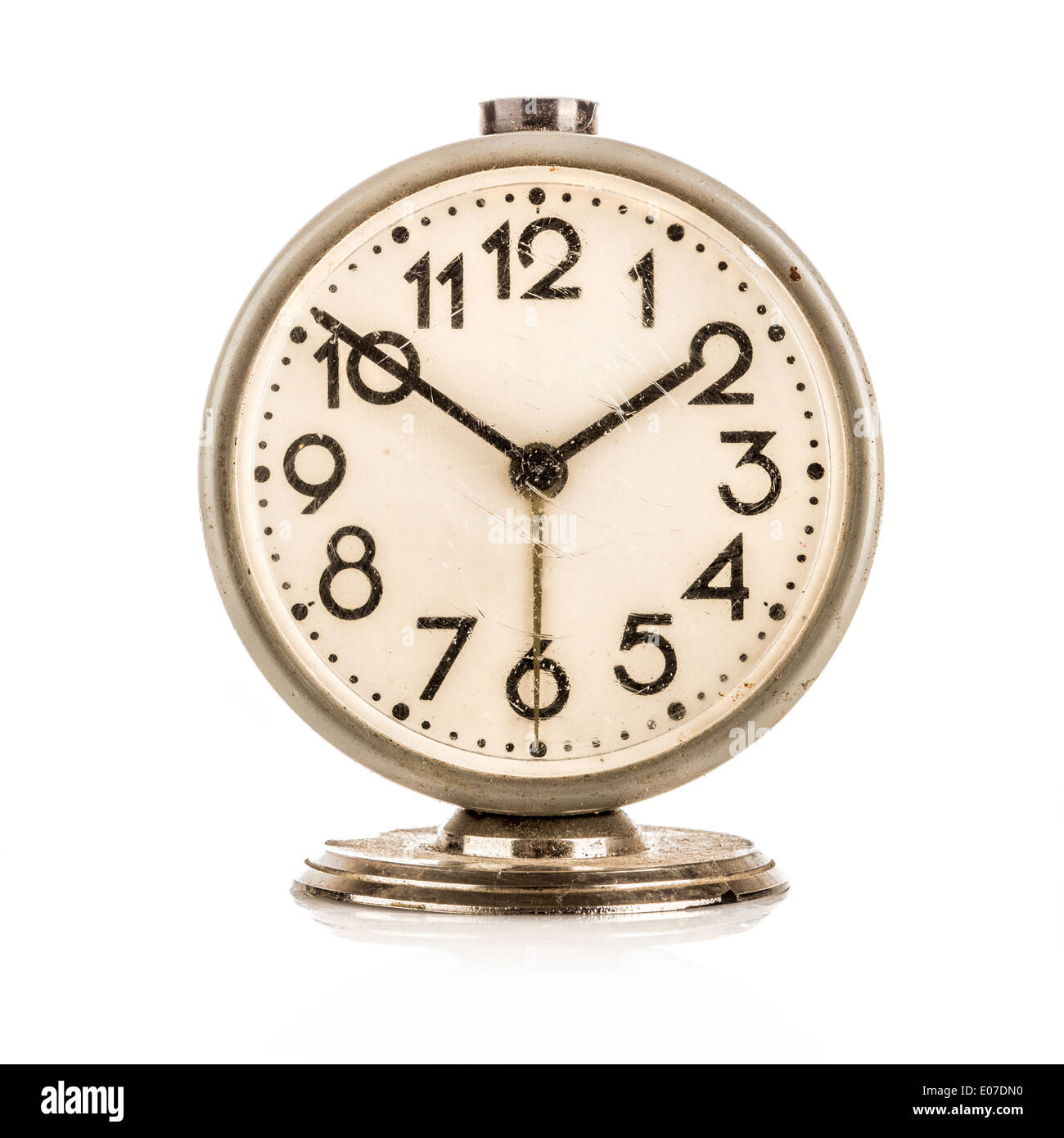 Old clock on a white background Stock Photo - Alamy