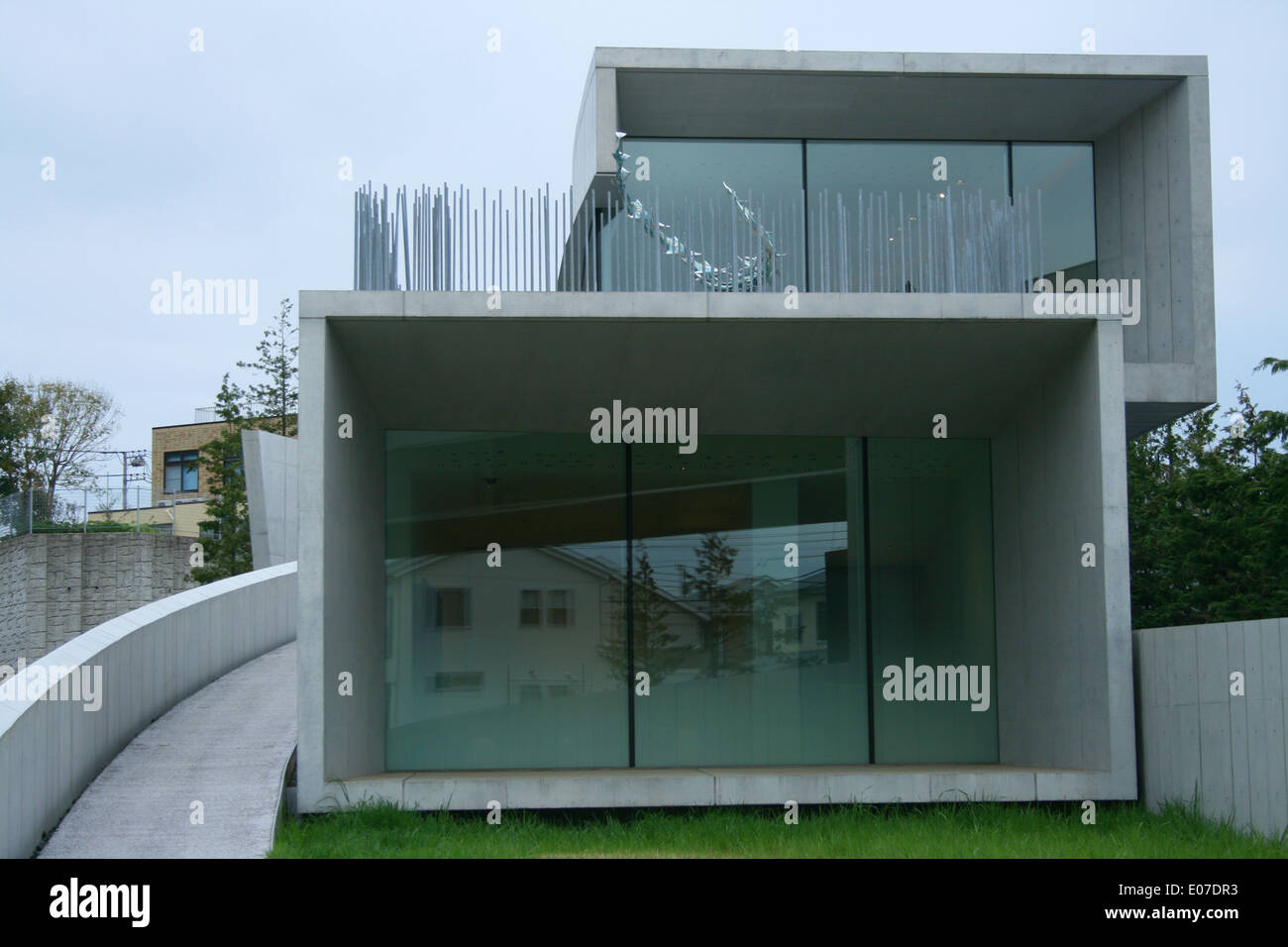 A view of the front of the Nikken Sekkei-designed Hoki Museum, Japans ...