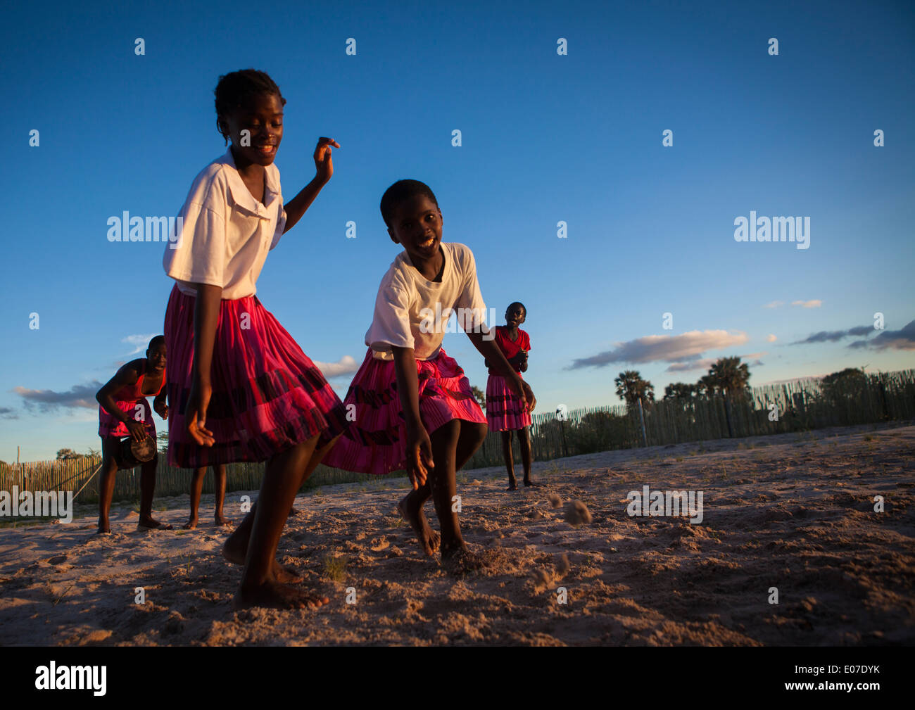 Ovambo Girls Dancing, Ongula, Namibia Stock Photo - Alamy