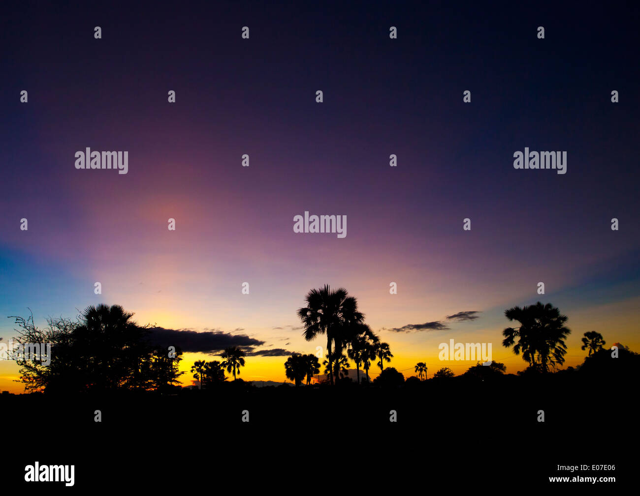 Sunset Over Ondangwa, Namibia Stock Photo - Alamy