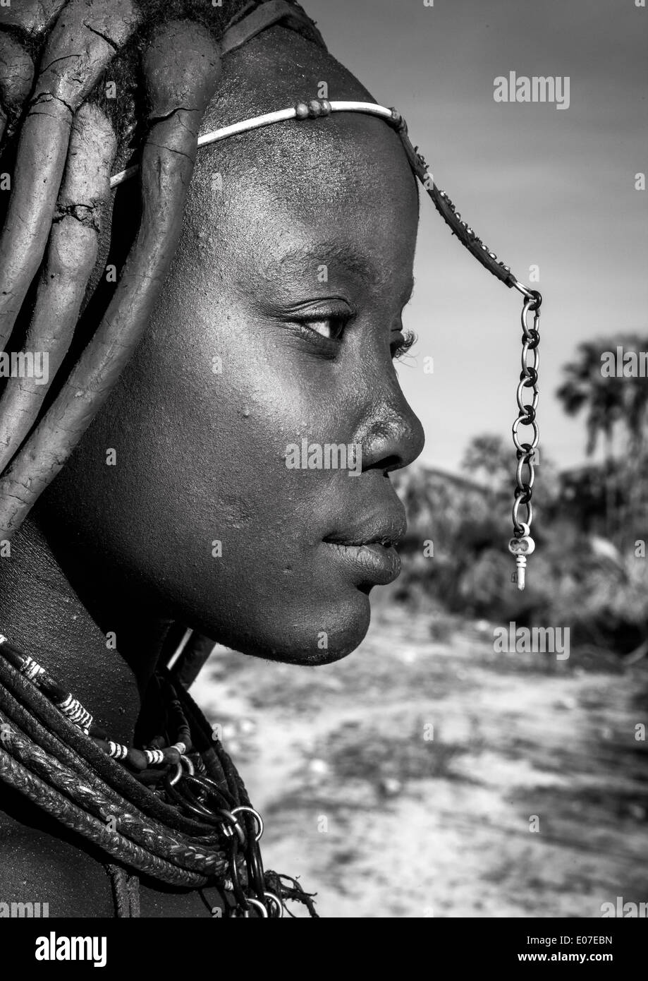 Himba Woman Profile, Epupa, Namibia Stock Photo - Alamy