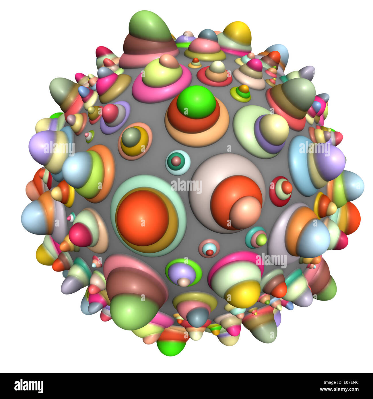 3d bubble ball in multiple bright colors on white Stock Photo - Alamy