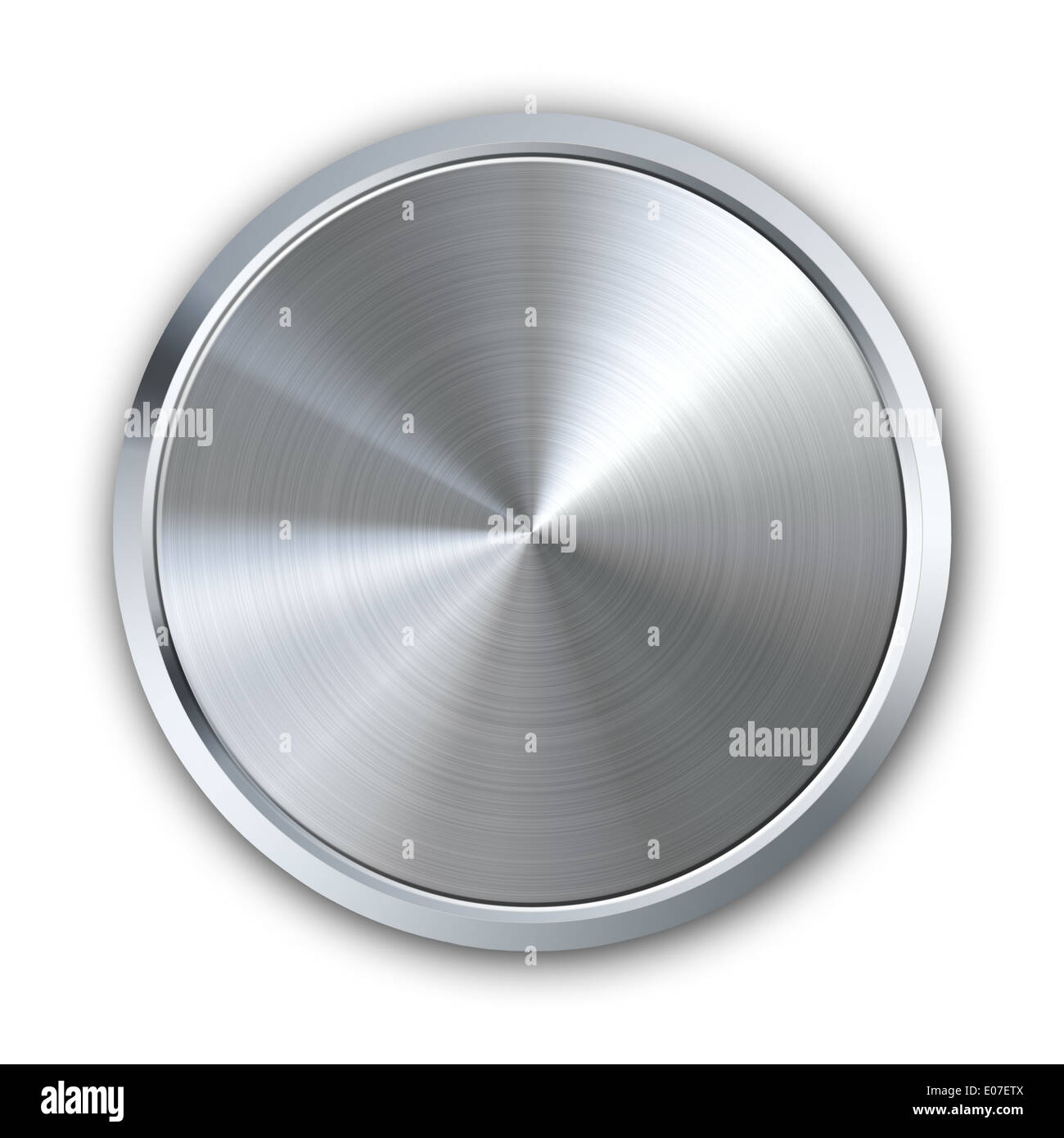 Circular metal button with shadow on white background Stock Photo - Alamy Circular metal button with shadow on white background Stock Photo - Alamy