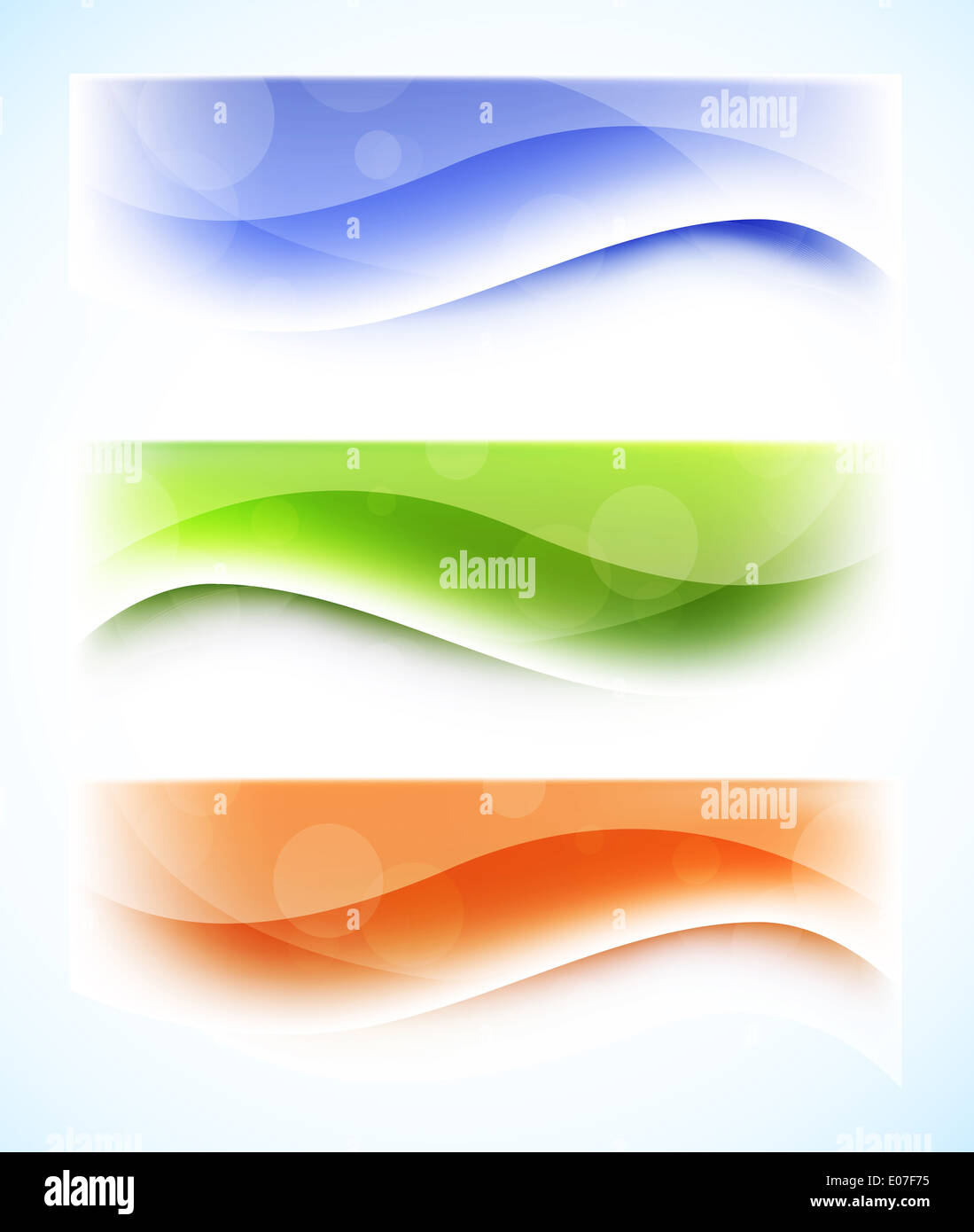 Set of wavy banners. Abstract illustration Stock Photo - Alamy