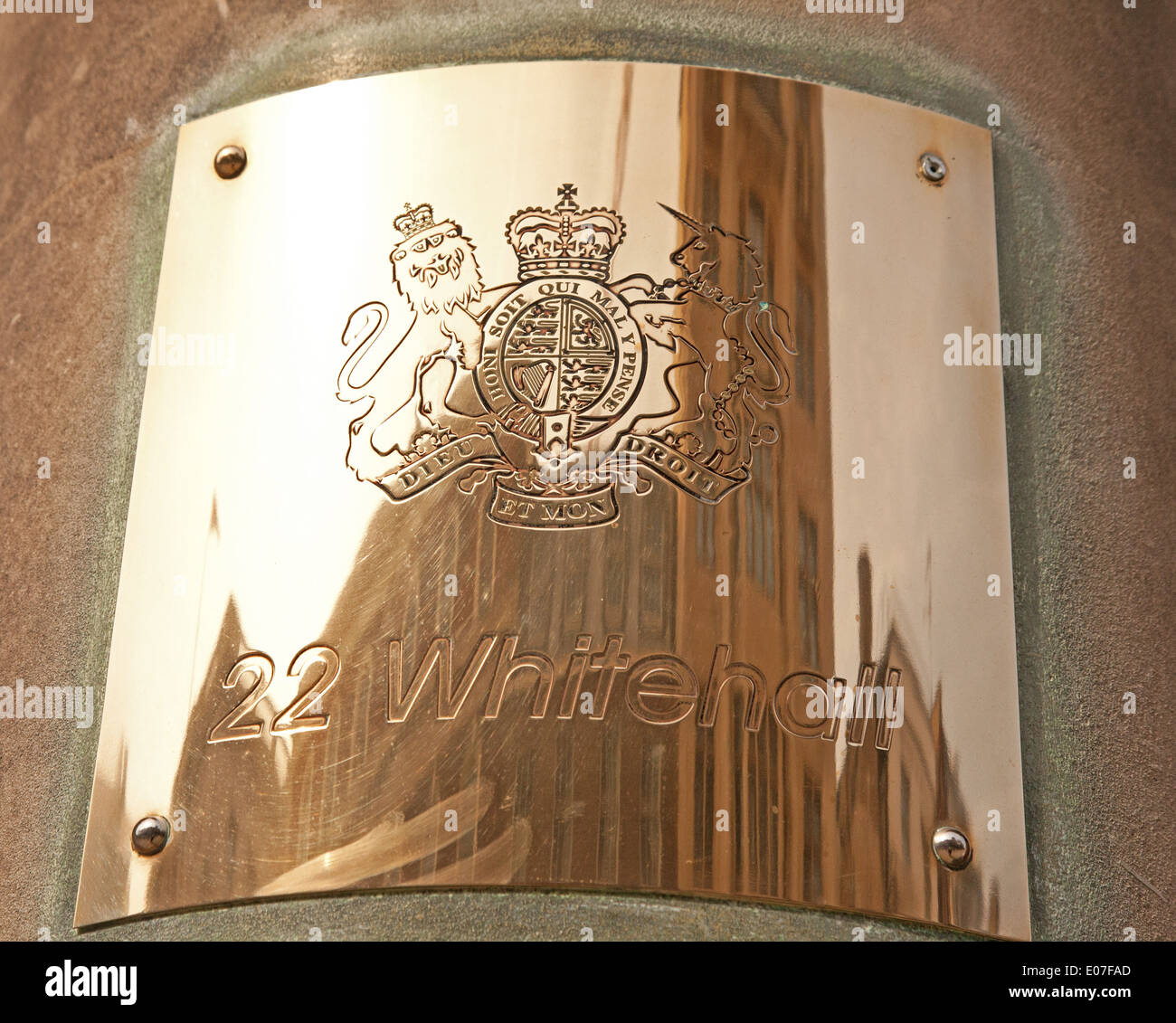 The sign of 22 Whitehall(British government Stock Photo - Alamy