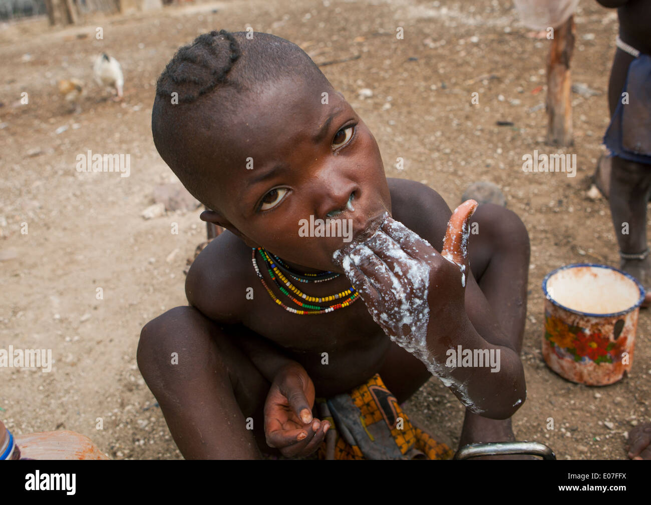 Himba Child Boy, Epupa, Namibia Stock Photo - Alamy