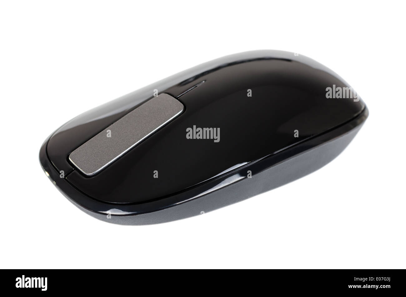 Black touch wireless modern computer mouse isolated on white background ...