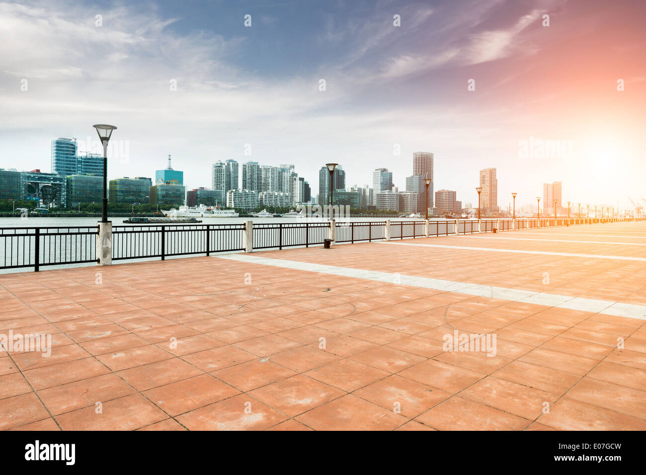 The city square in the evening Stock Photo - Alamy