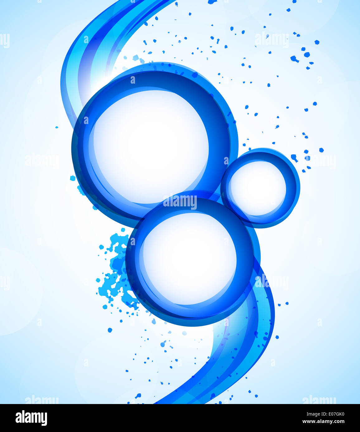 Background with blue circles. Abstract illustration Stock Photo - Alamy