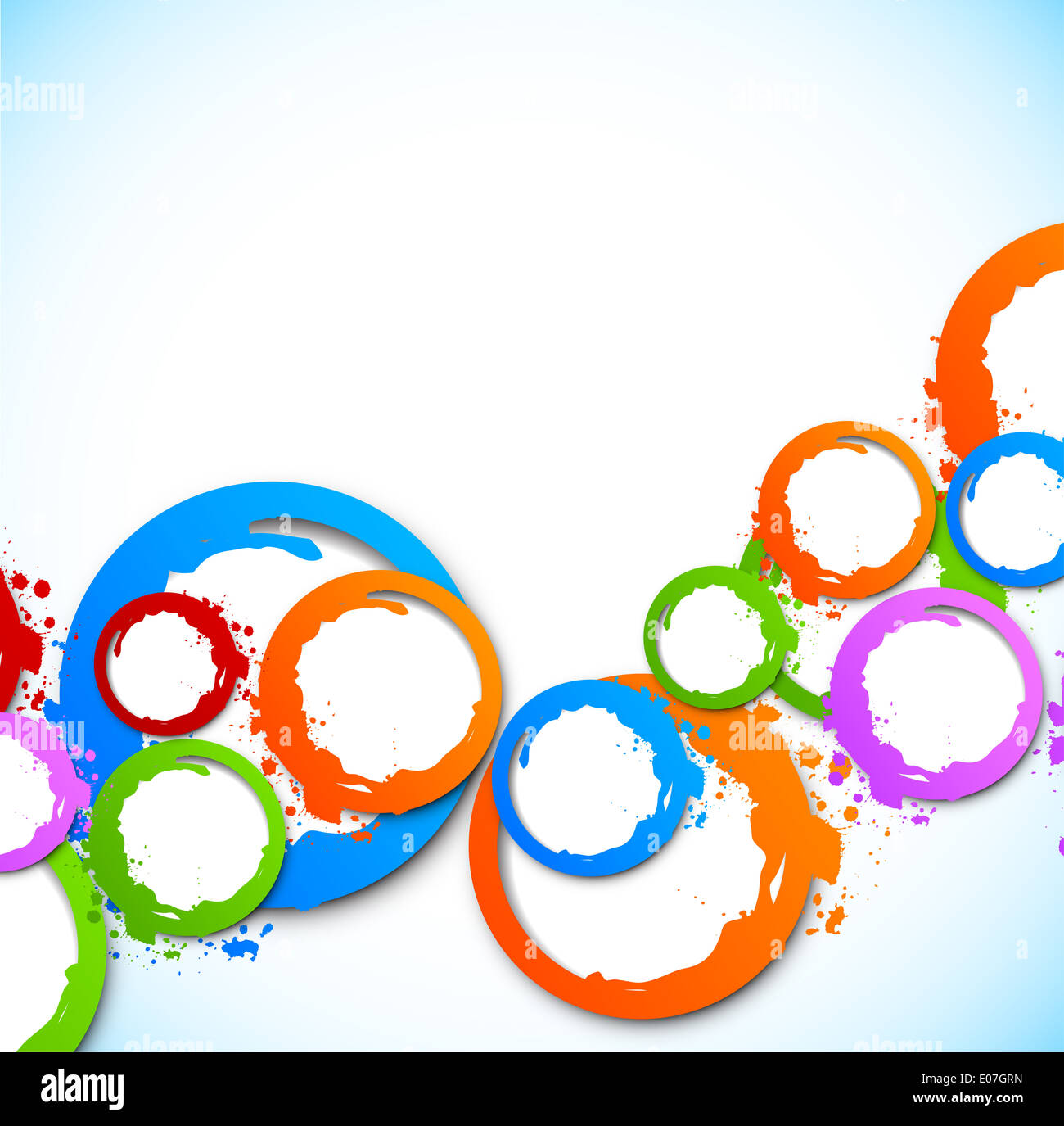 Background with colorful circles. Abstract illustration Stock Photo - Alamy