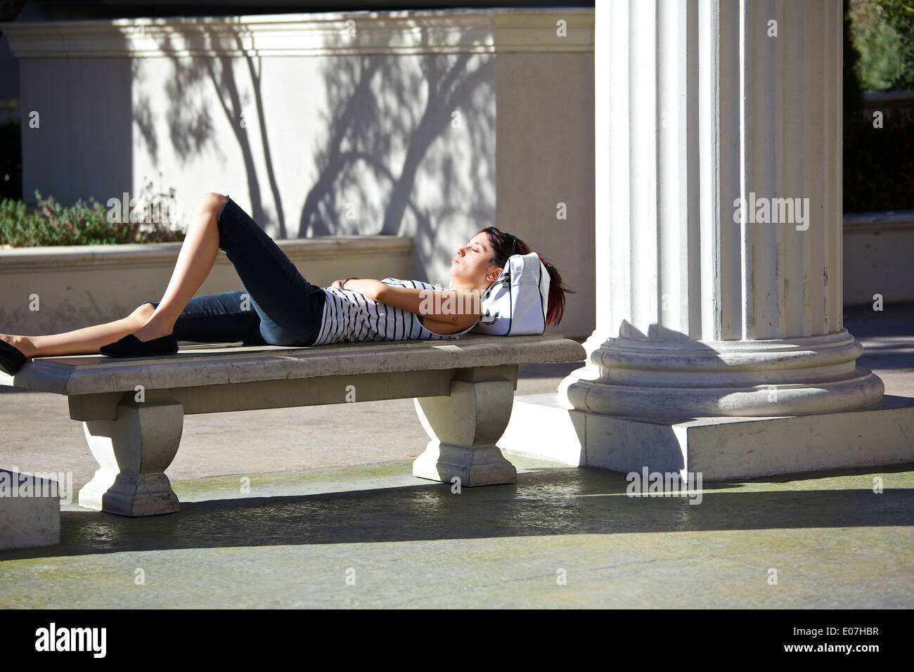 Morning After The Night Before: Young Woman Sleeps Of The Previous ...