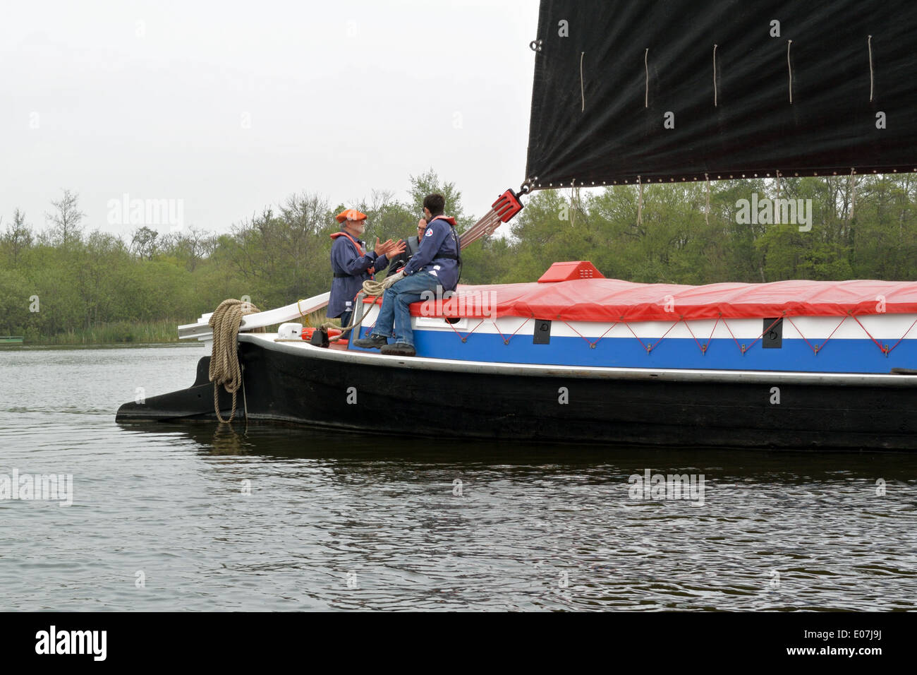 Historic Norfolk trading wherry Albion on Malthouse Broad, Ranworth ...