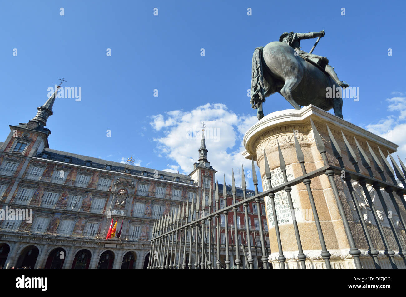 Plaza mayor madrid clock tower hi-res stock photography and images - Alamy