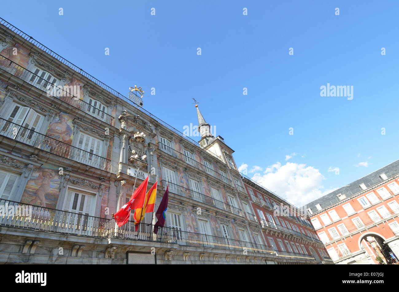 Plaza mayor madrid clock tower hi-res stock photography and images - Alamy