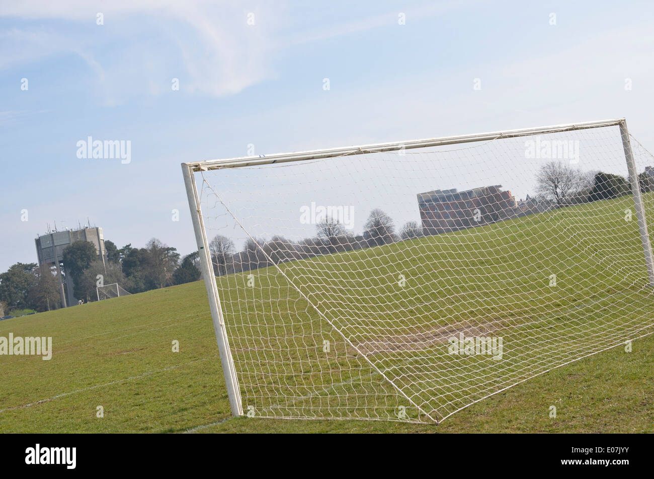 Bristol Downs League Football pitch, Water tower in background. Bristol ...