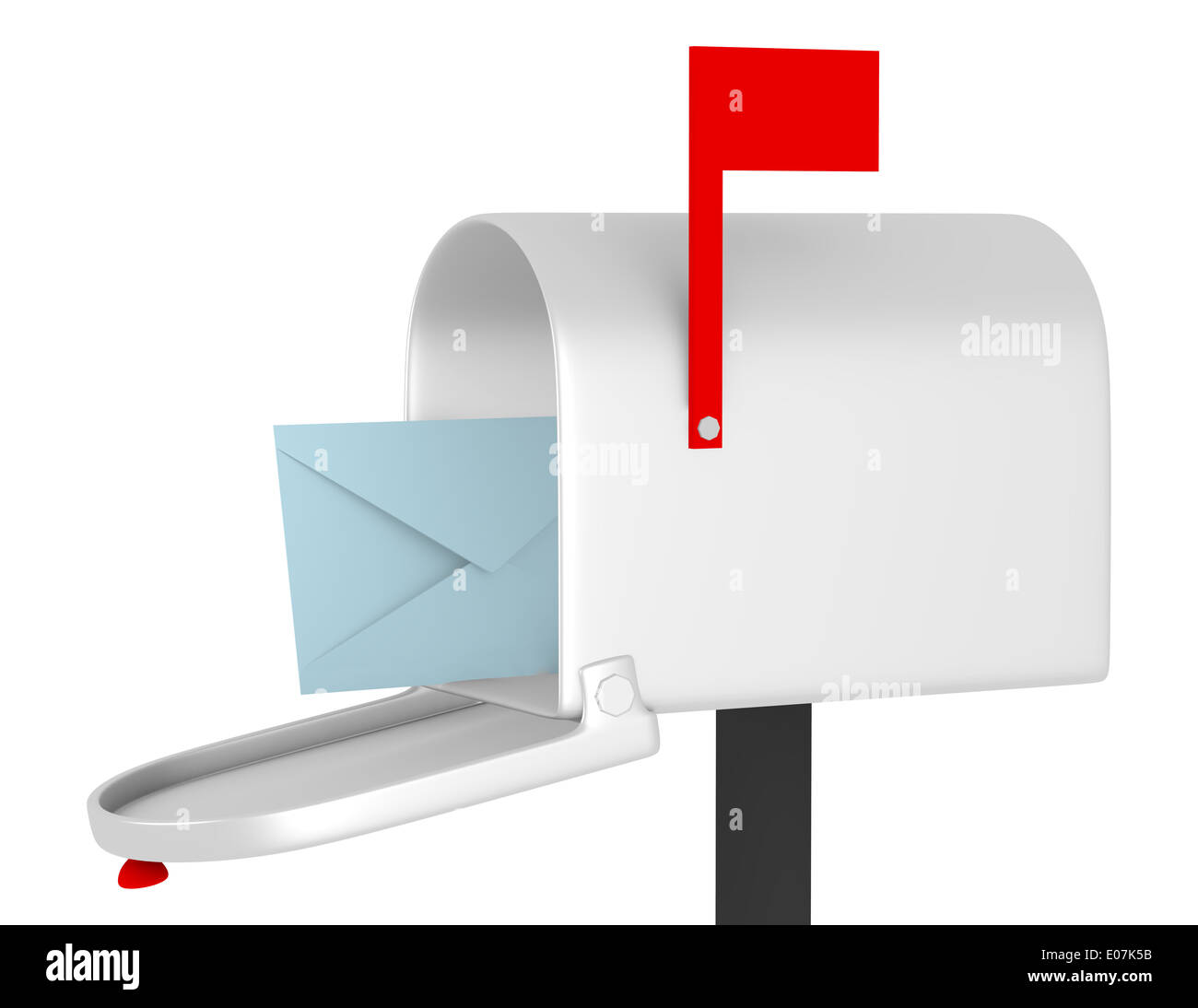 3d Render of an Open Mail Box with an Envelope Stock Photo - Alamy
