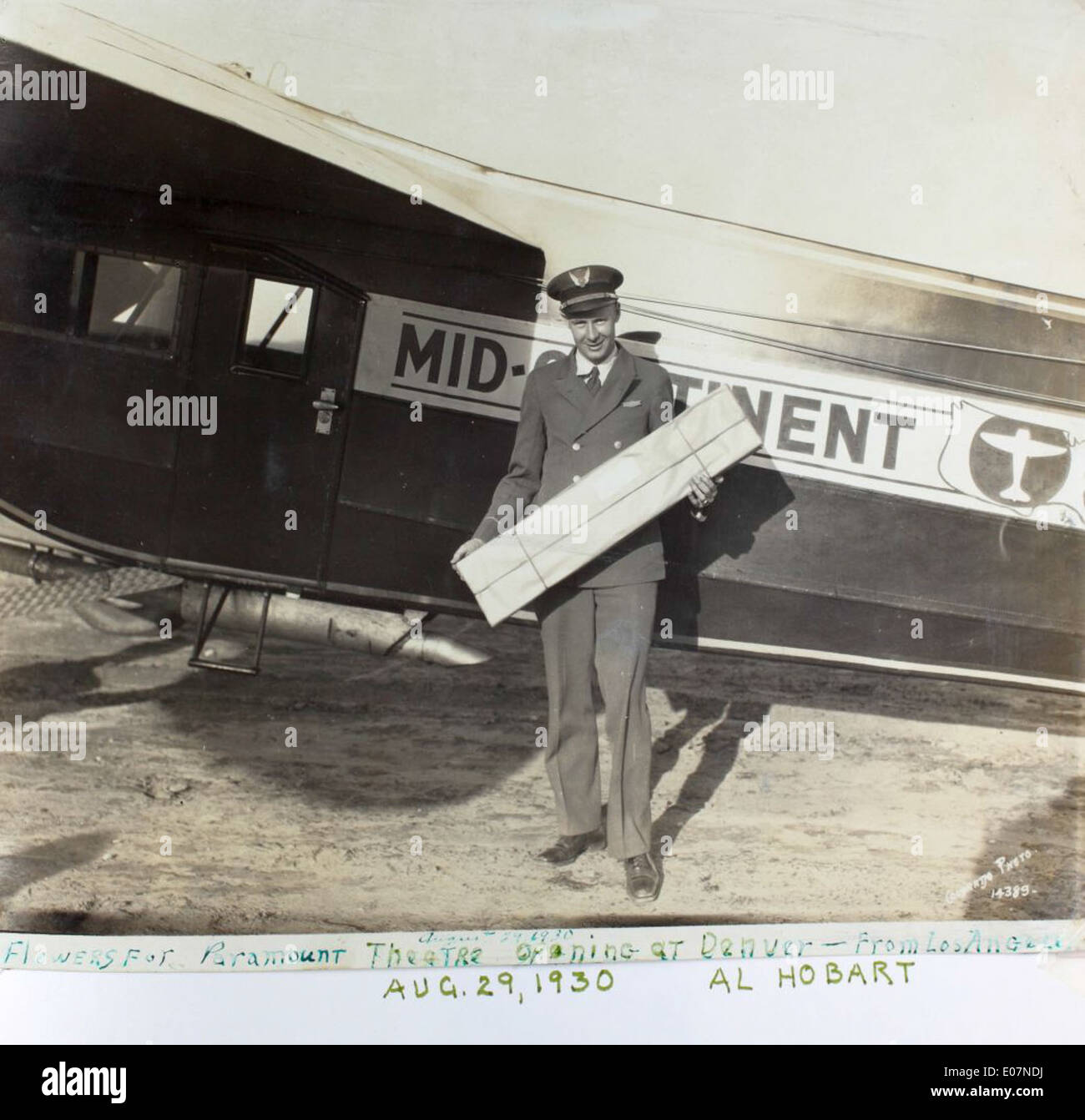 This image from the Al Hobart Album features an aircraft at Burdett ...